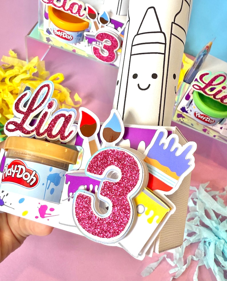 Personalized Art Party Favor Box | Play-doh Activity Box for Kids ...