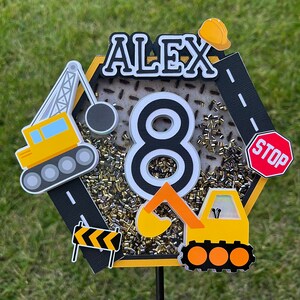 Construction Theme Shaker Cake Topper - Etsy