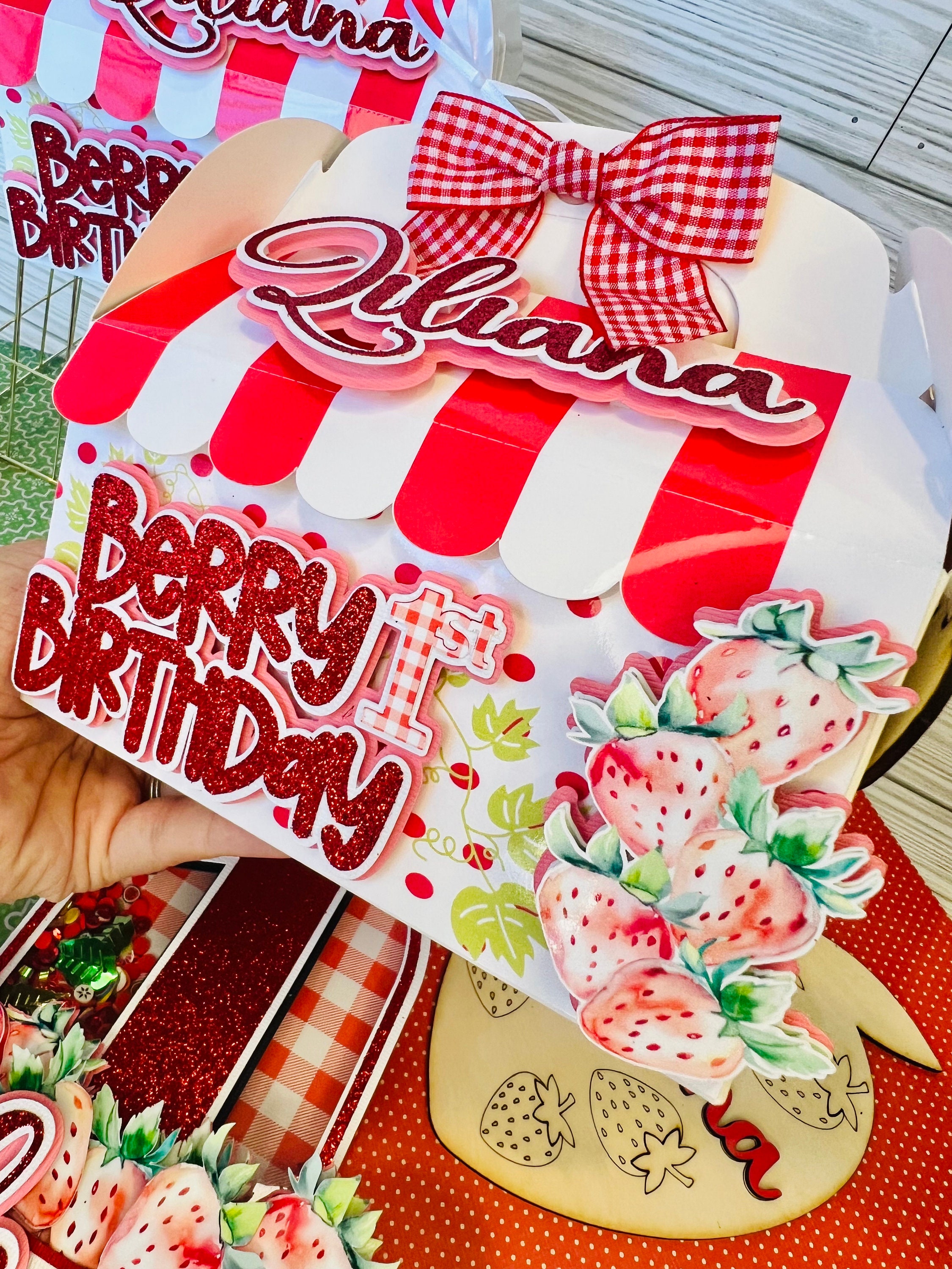 Berry First Favor Box, Berry Favor Box, Favor Box, Strawberry Party ...