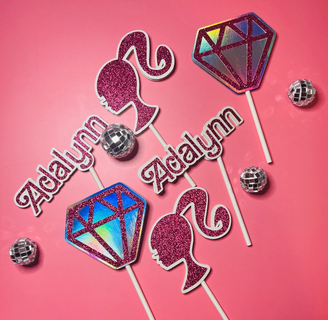 Pink Doll Cup Cake Toppers - Etsy