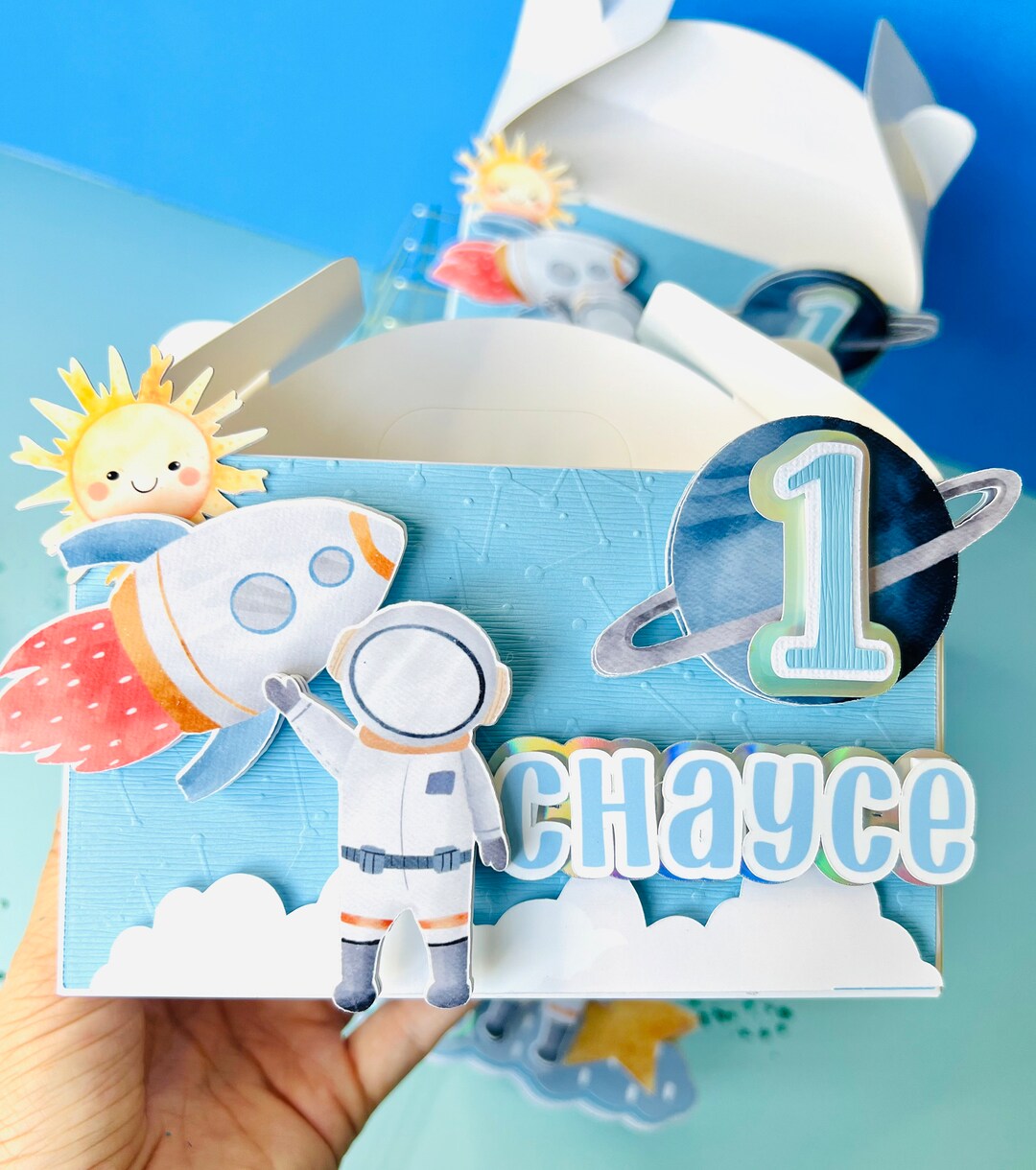 Boy Astronaut Theme Favor Box, Astronaut Theme Birthday, Astronaut ...