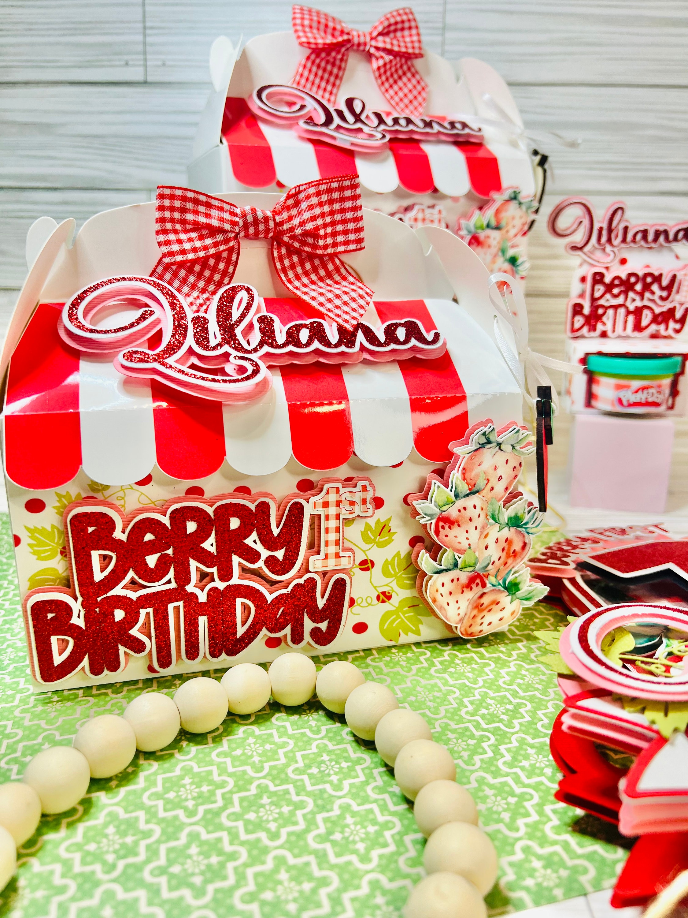 Berry First Favor Box, Berry Favor Box, Favor Box, Strawberry Party ...