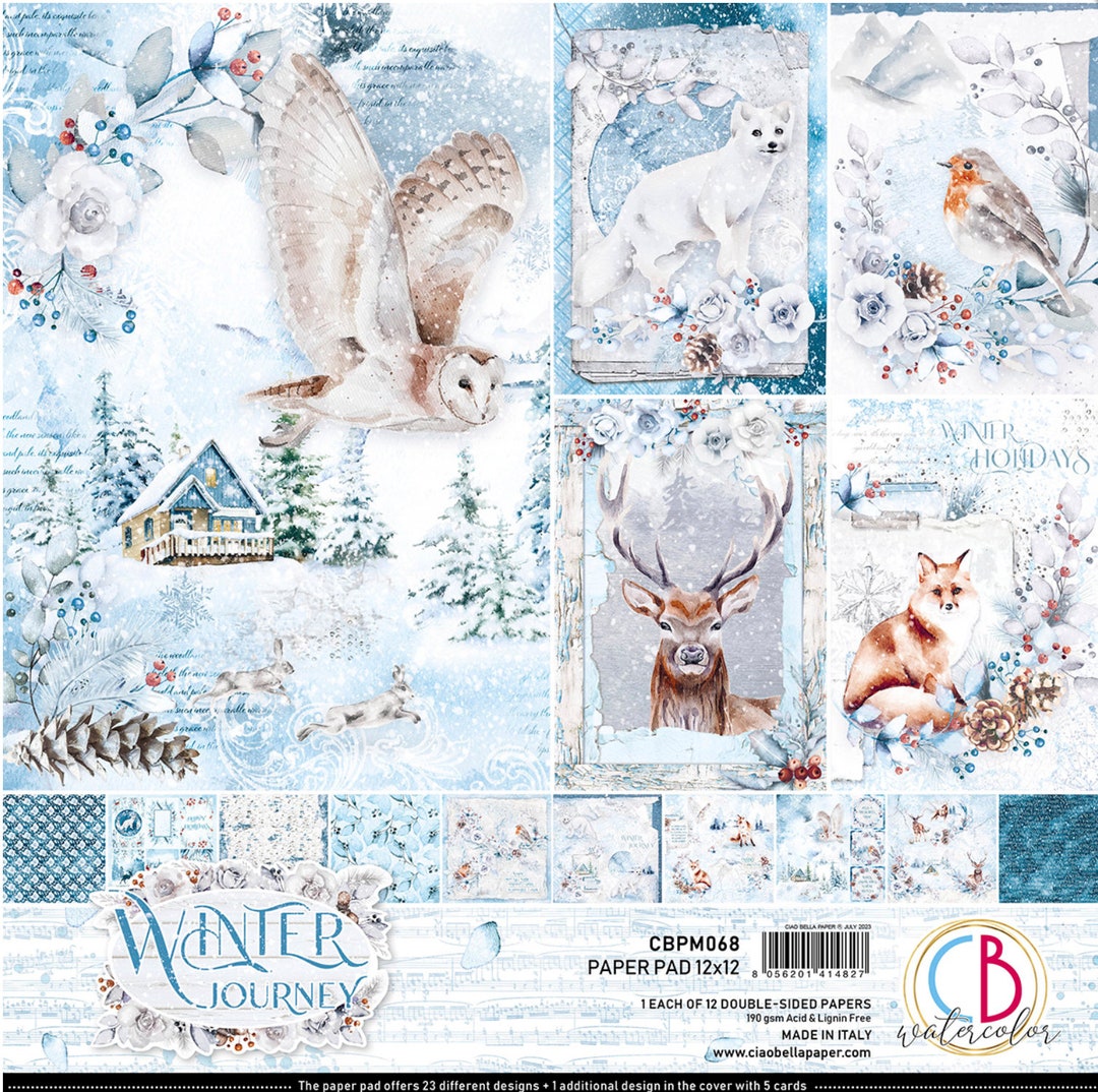 CB Block. Winter Journey_scrapbooking Pad 12 Sheets Cm - Etsy