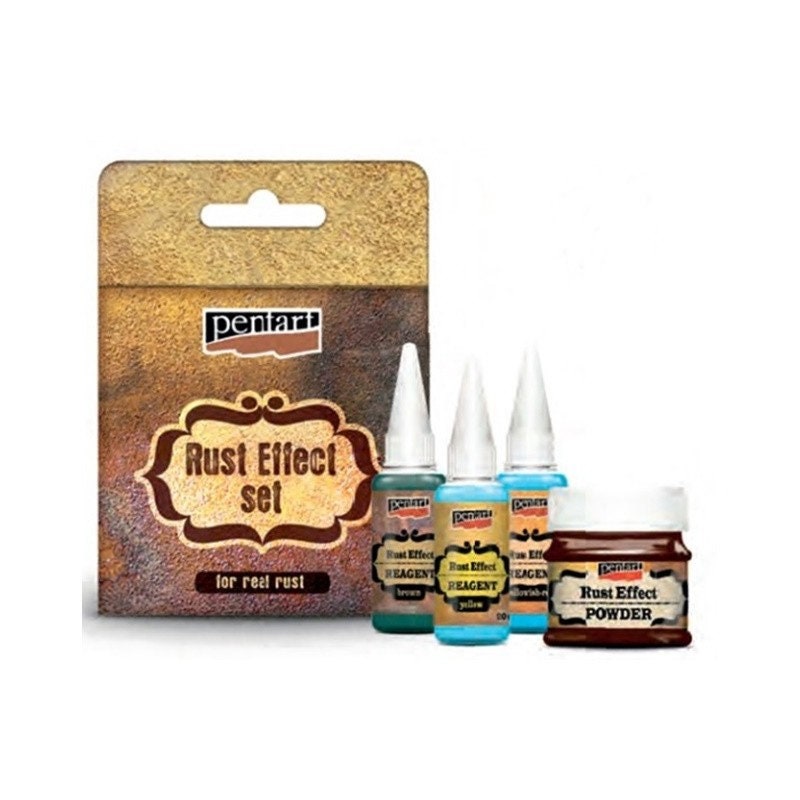 Pentart. Set for the Rust Effect Powder 180g 3x Reagent 20ml - Etsy