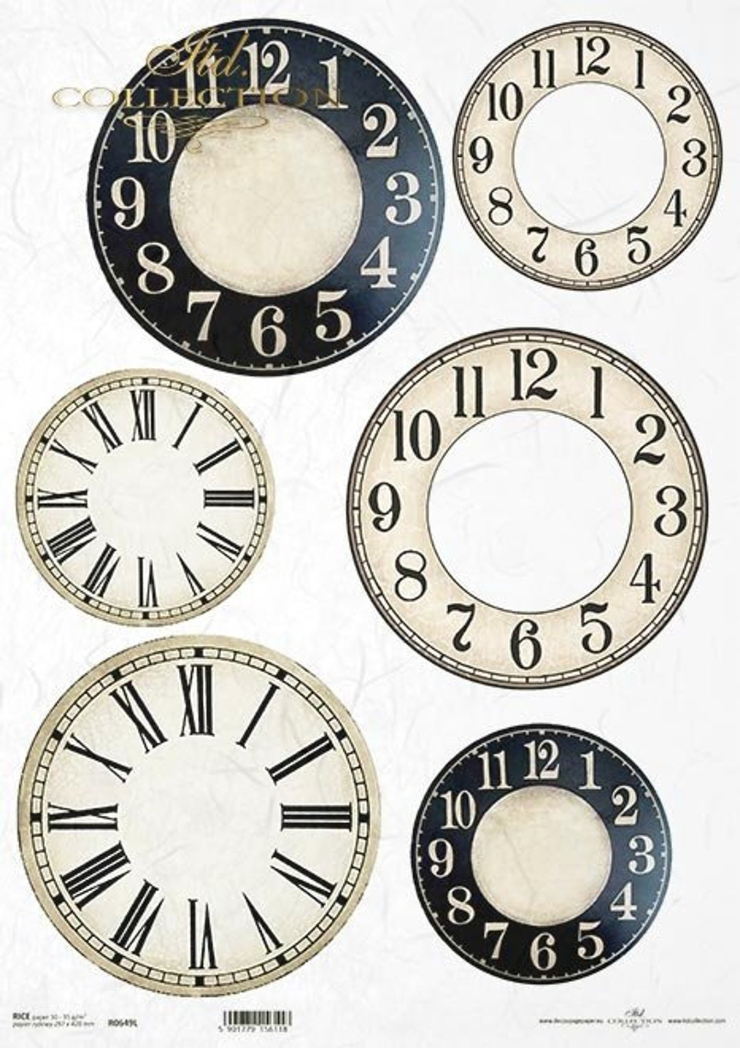 Rice Paper A3 11x16 3pc. Decoupage. Clocks. - Etsy