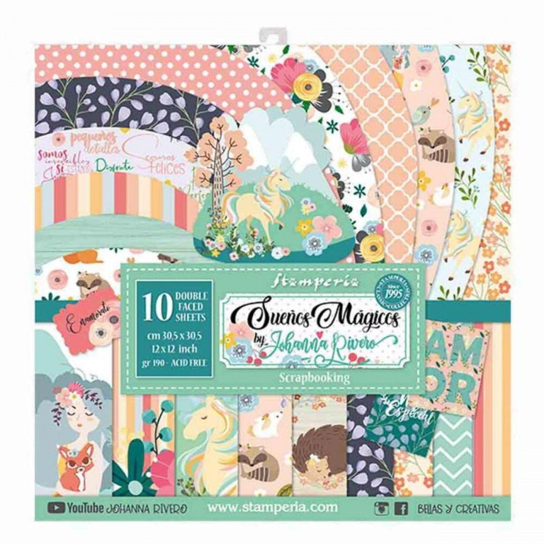 Stamperia Craft Paper Pad 12x12. Scrapbooking Paper Pad. - Etsy