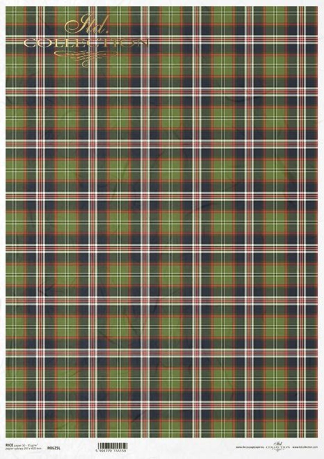 ITD Collection. Rice Paper A3. Tartan. Decoupage, Scrapbooking. - Etsy