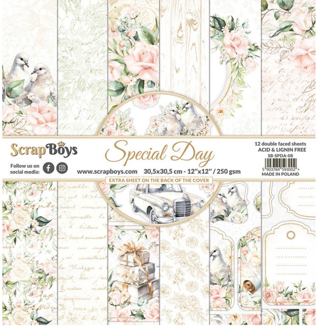 Scrapboys. Paper Pad 12x12 30x30cm. Craft Paper_special Day. - Etsy
