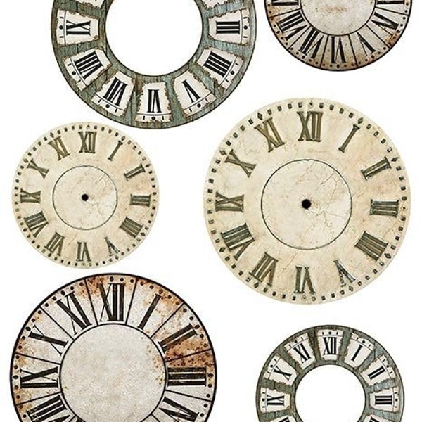 Decoupage Clock - Etsy