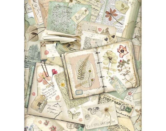 Stamperia Rice Paper A3_imagine Book. Decoupage. - Etsy