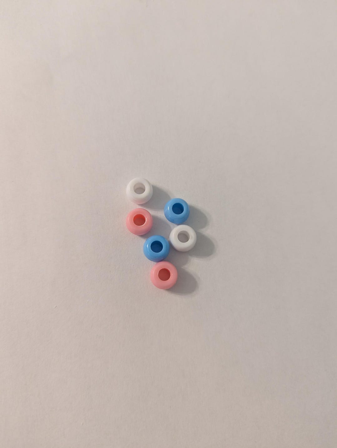 Beads for Making Martirika. White, Baby Pink and Baby Blue Plastic ...