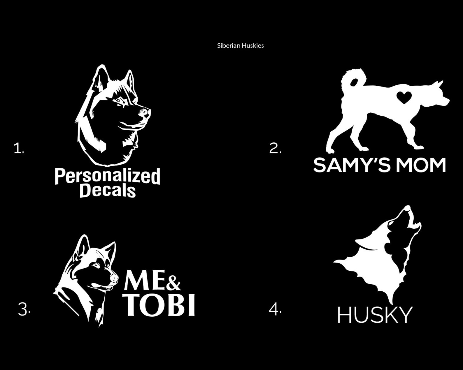Husky Vinyl Window Decals Make a Decal Online W/ Decal - Etsy
