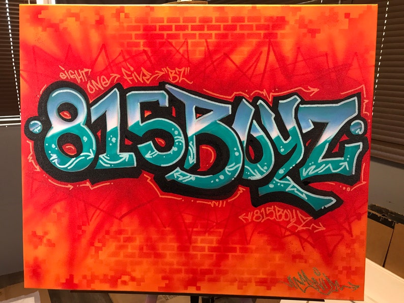 Custom Graffiti Canvas Personalized Graffiti Name Wall Art - Etsy