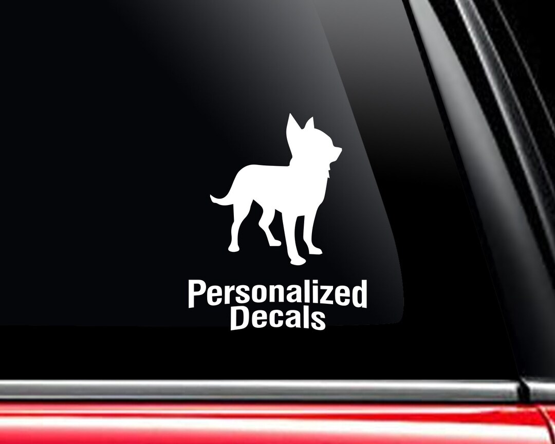 Chihuahuas Vinyl Window Decals Make a Decal Online W/ Decal Designer ...