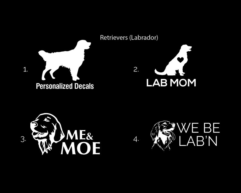 Labrador Vinyl Window Decals Make a Decal Online W/ Decal - Etsy