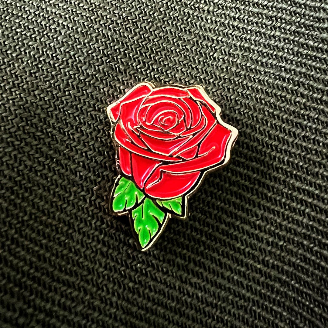 Rose Pin Enamel Lapel Brooch - Etsy