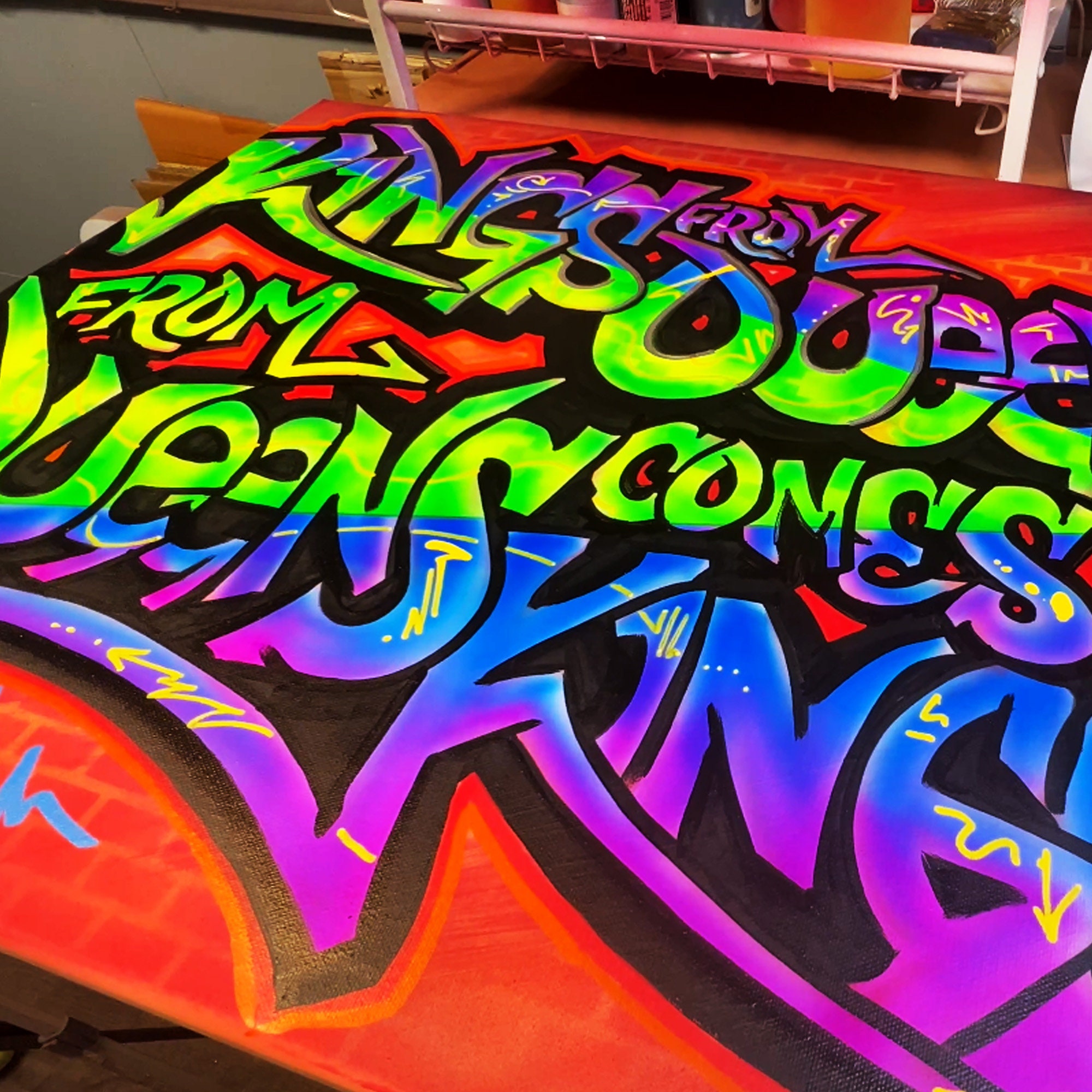 Graffiti Canvas Art Painting - Etsy