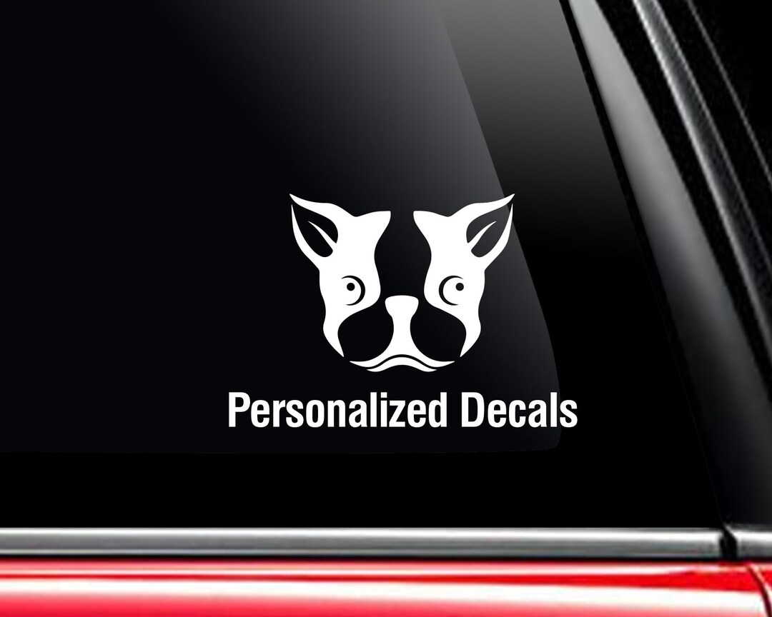 French Bulldogs Vinyl Window Decals Make a Decal Online W/ Decal ...