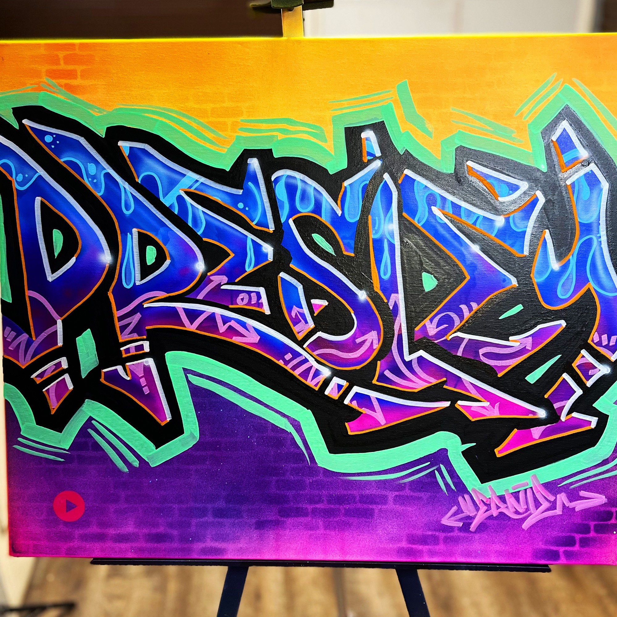 Graffiti Canvas Art Painting - Etsy
