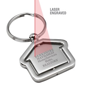 Real Estate House Key Tag Key Chain Holder Personalized House Shaped ...