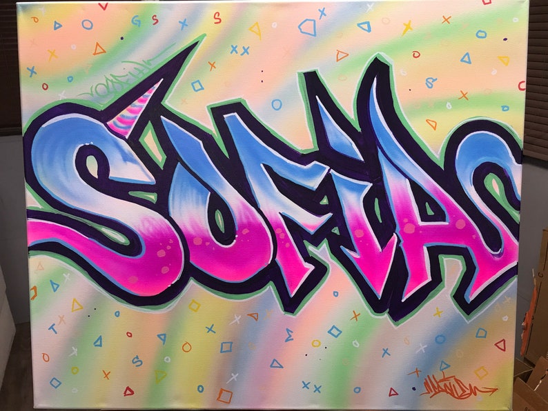 Custom Graffiti Canvas Personalized Graffiti Name Wall Art - Etsy