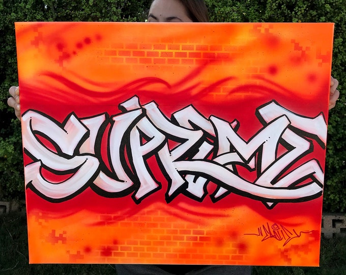 Custom Graffiti Canvas - Personalized Graffiti Name Wall Art for Kids ...