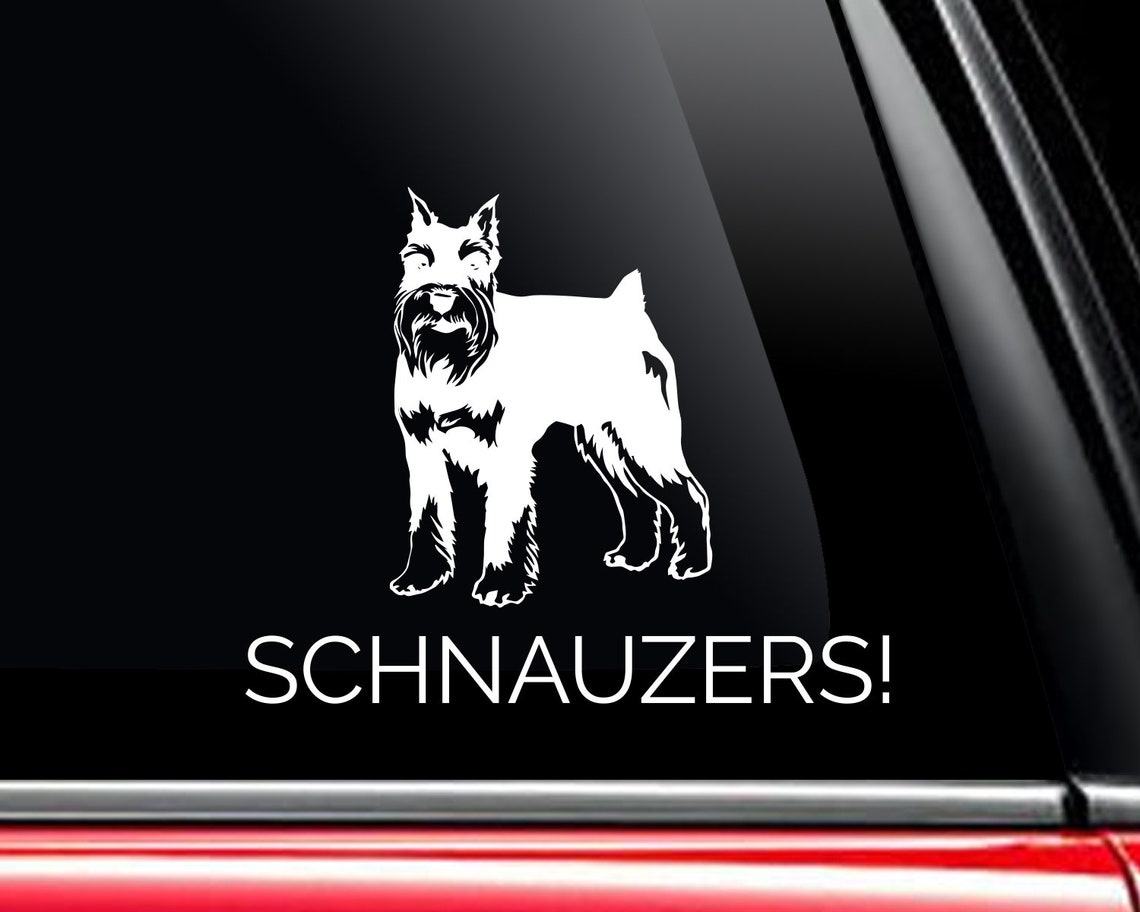 Miniature Schnauzers Vinyl Decals Make a Decal Online W/ | Etsy