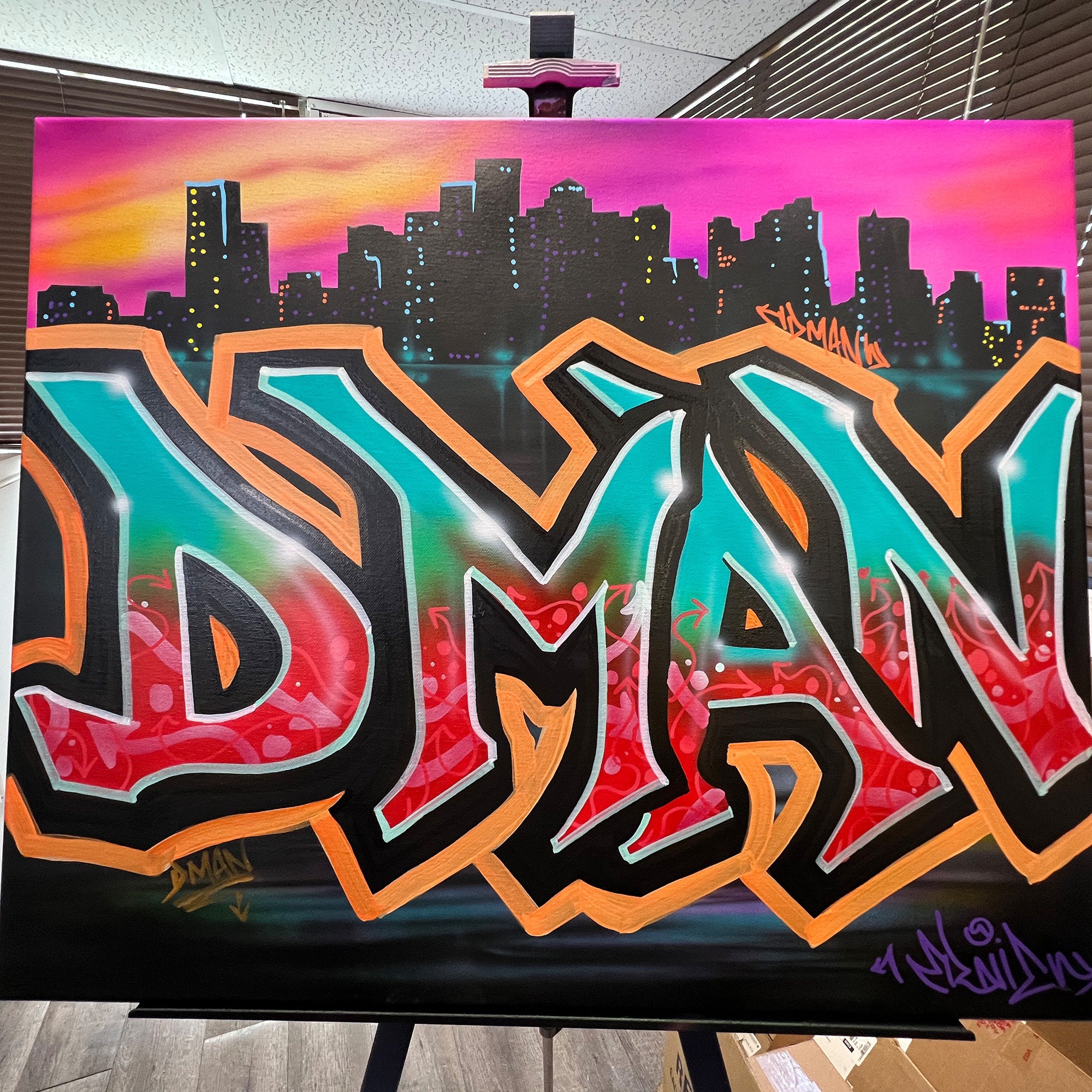 Graffiti Canvas Art Painting - Etsy