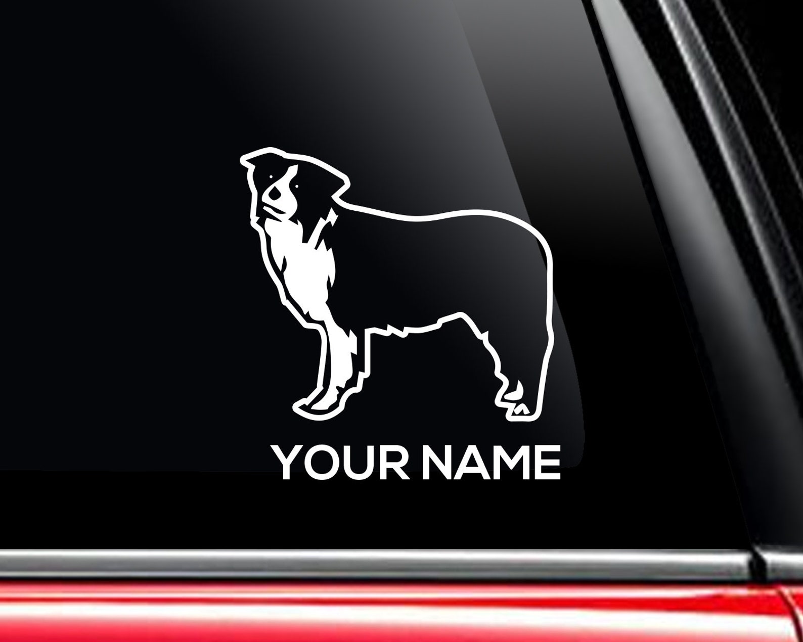 Border Collies Decals Make a Decal Online W/ Decal Designer | Etsy