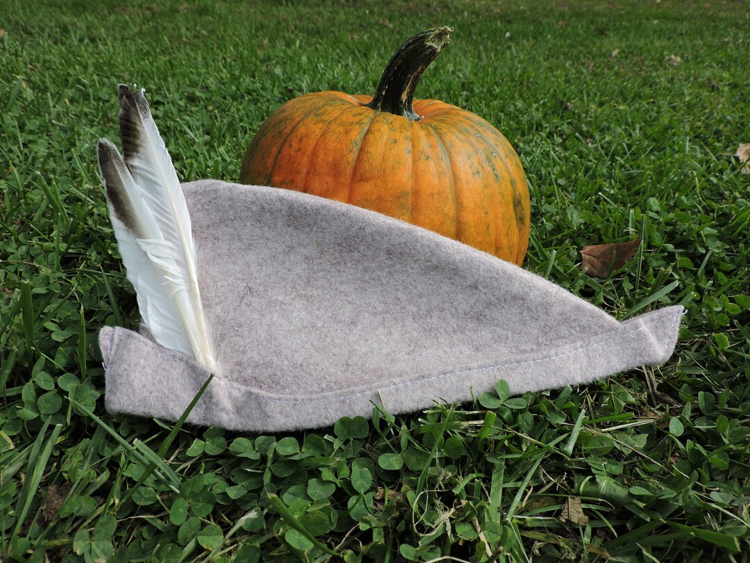 Medieval Bycocket Hat With Real Feathers. Made From Felt or Upholstery ...