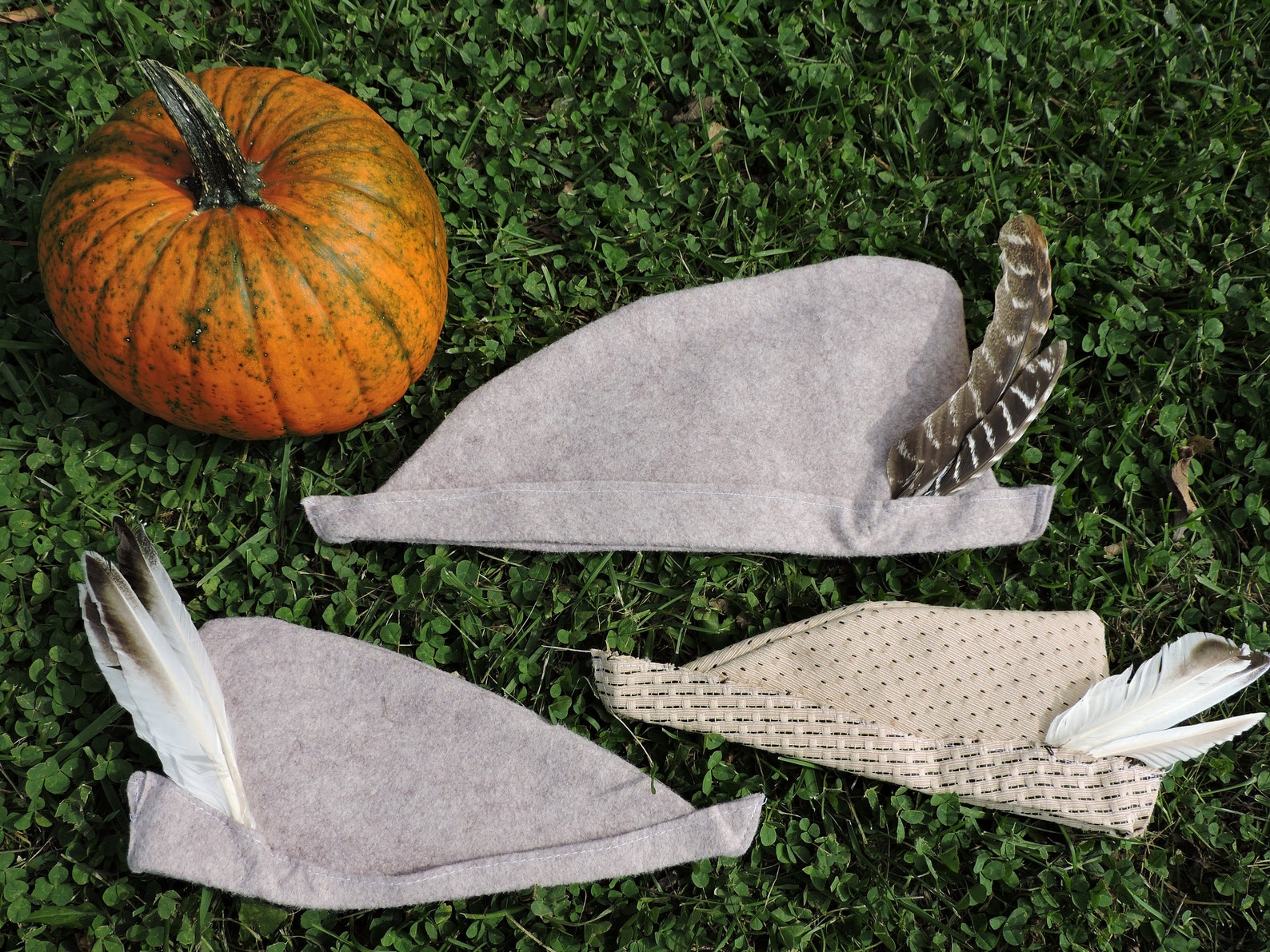 Medieval Bycocket Hat With Real Feathers. Made From Felt or Upholstery ...