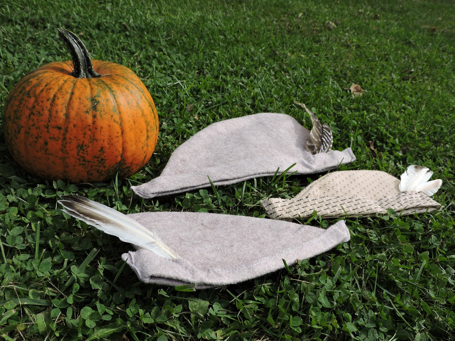 Medieval Bycocket Hat With Real Feathers. Made From Felt or Upholstery ...