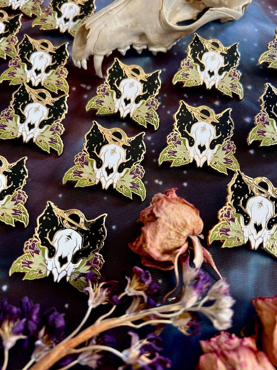 ENAMEL PIN: Noctis, Bat Skull Enamel Pin, Skull Pin, Bat Enamel Pin ...