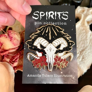 Ram Skull Enamel Pin - “ Imbris” Skull Pin, Ram Pin, Ram Enamel Pin ...