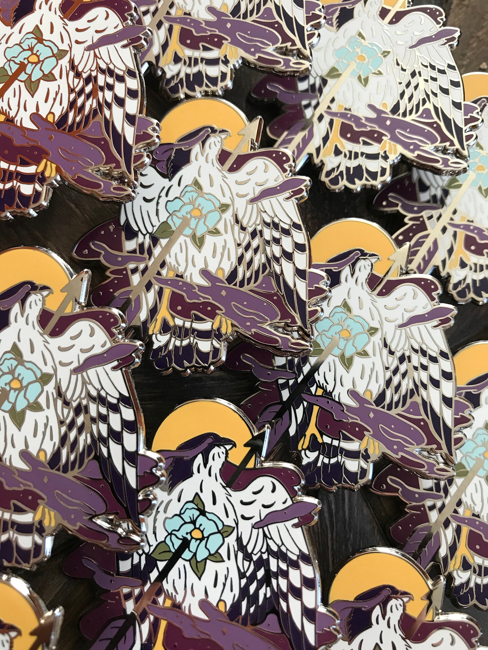 ENAMEL PIN: Ascend Peregrine Falcon Enamel Pin Bird Pin - Etsy