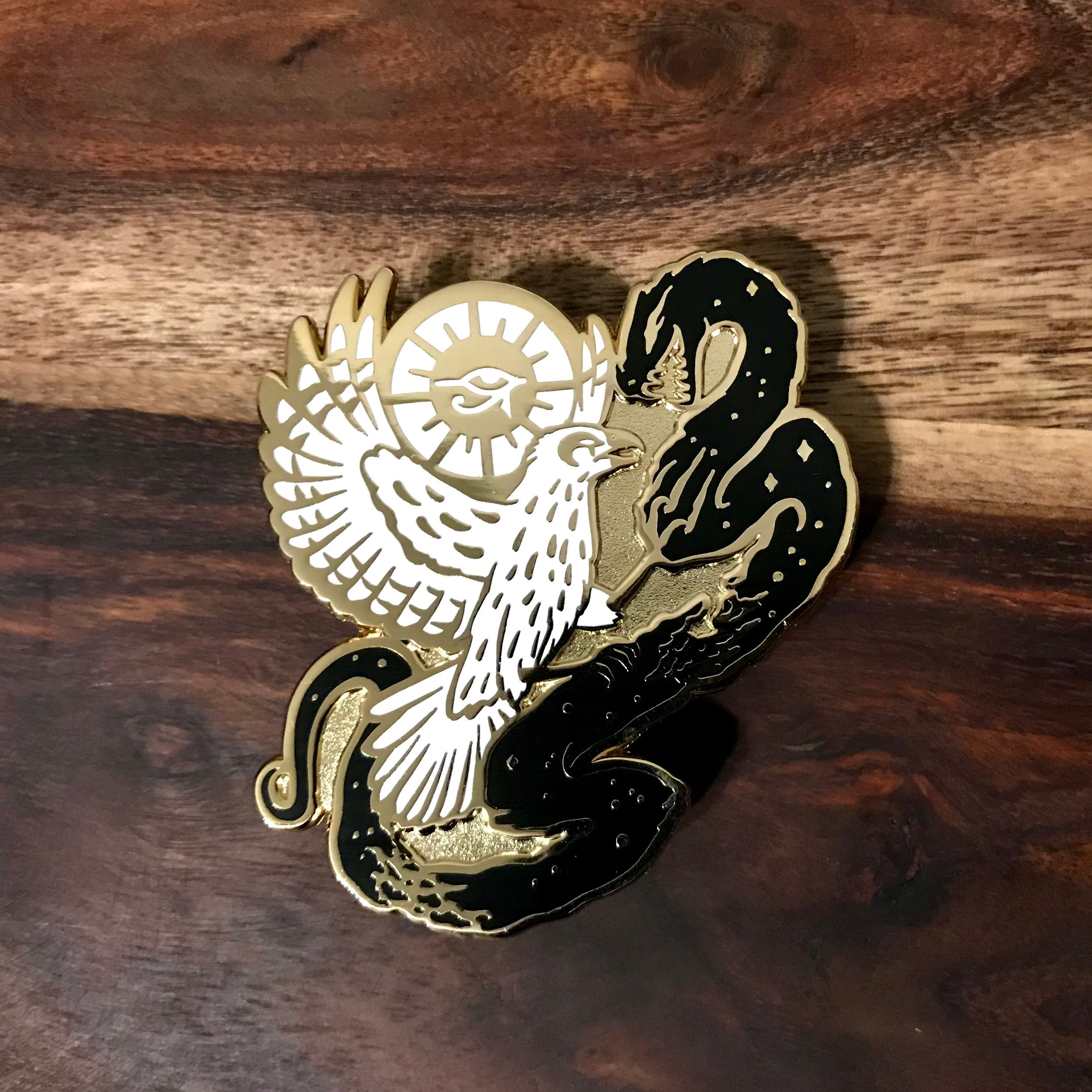 B-GRADE Ra vs Apep Enamel Pin — Amanda Tulacz Illustration