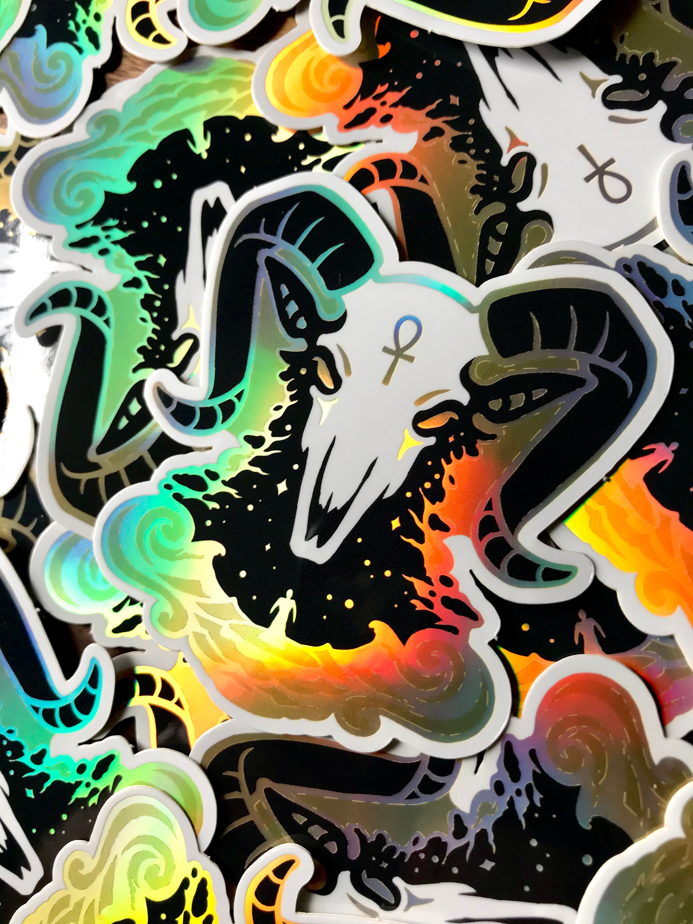 Khnum Holographic Sticker Cosmic Pantheon Egypt Egyptian | Etsy