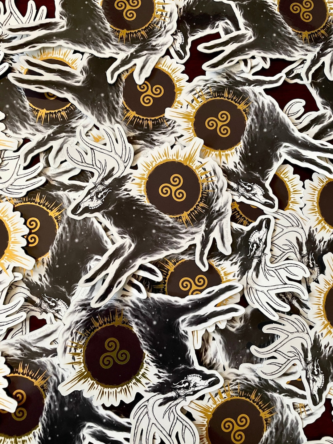 Metallic Gold Sticker Stag Spirit Spirit of Change Deer - Etsy