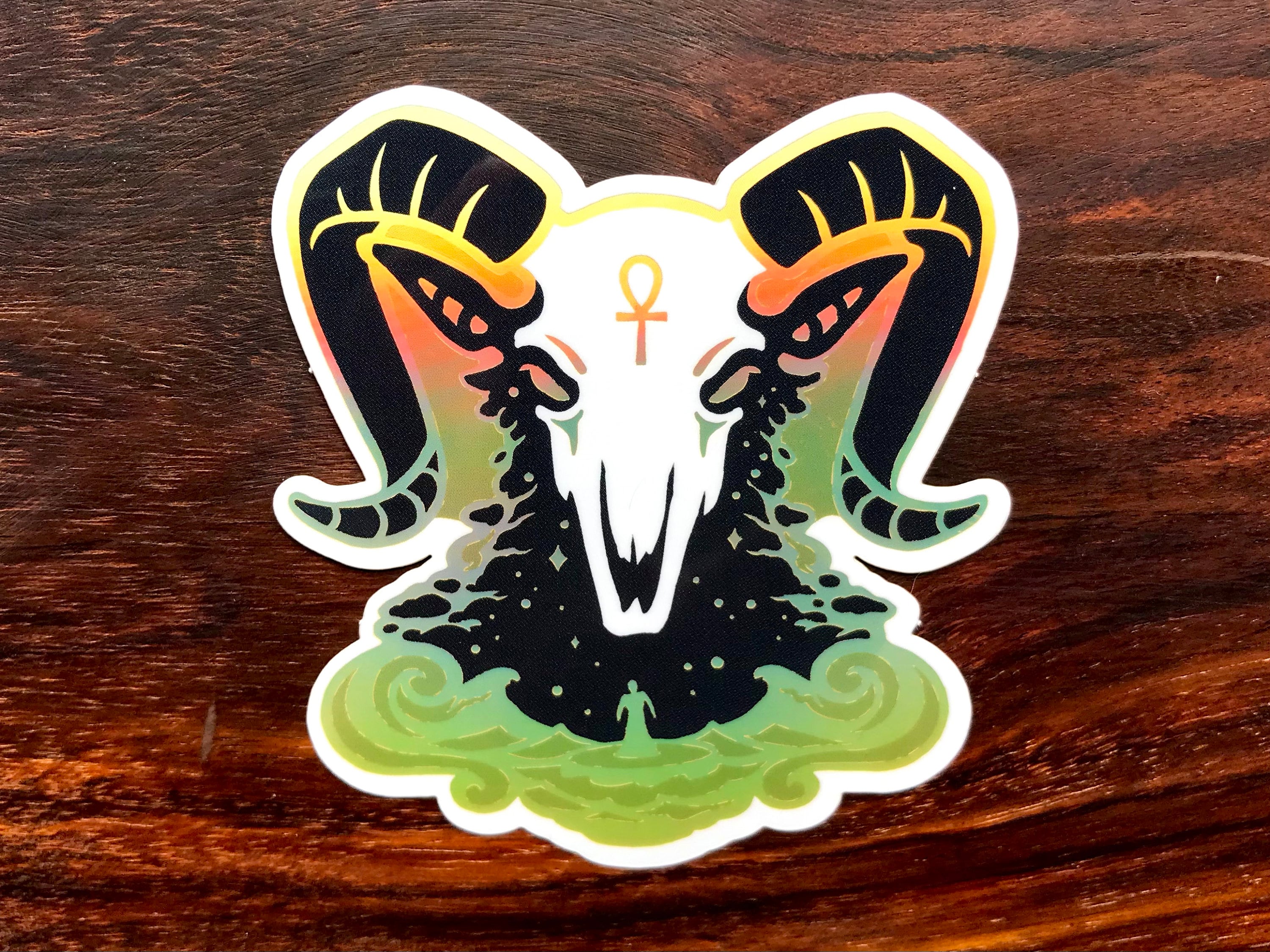 Khnum Holographic Sticker Cosmic Pantheon Egypt Egyptian | Etsy