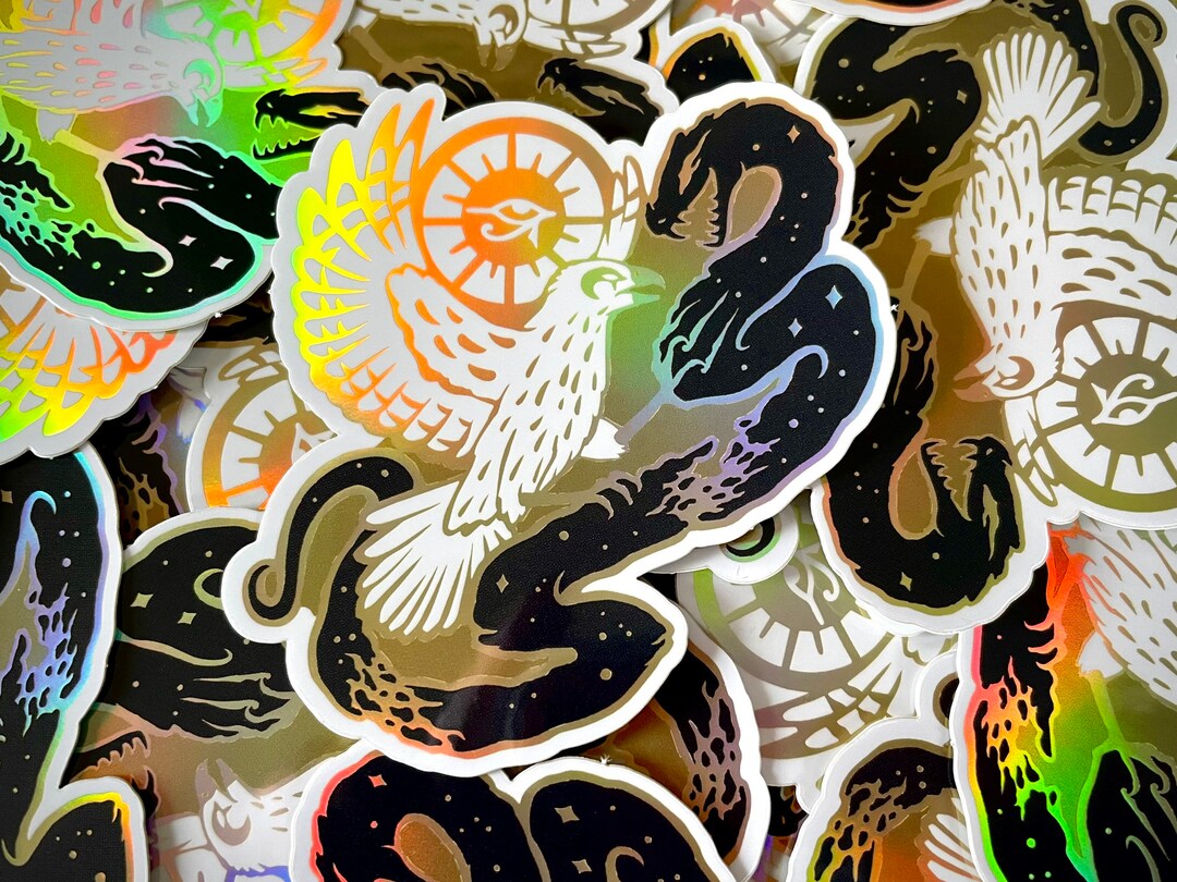 Ra Vs Apep Holographic Sticker - Cosmic Pantheon Egypt, Egyptian Gods ...