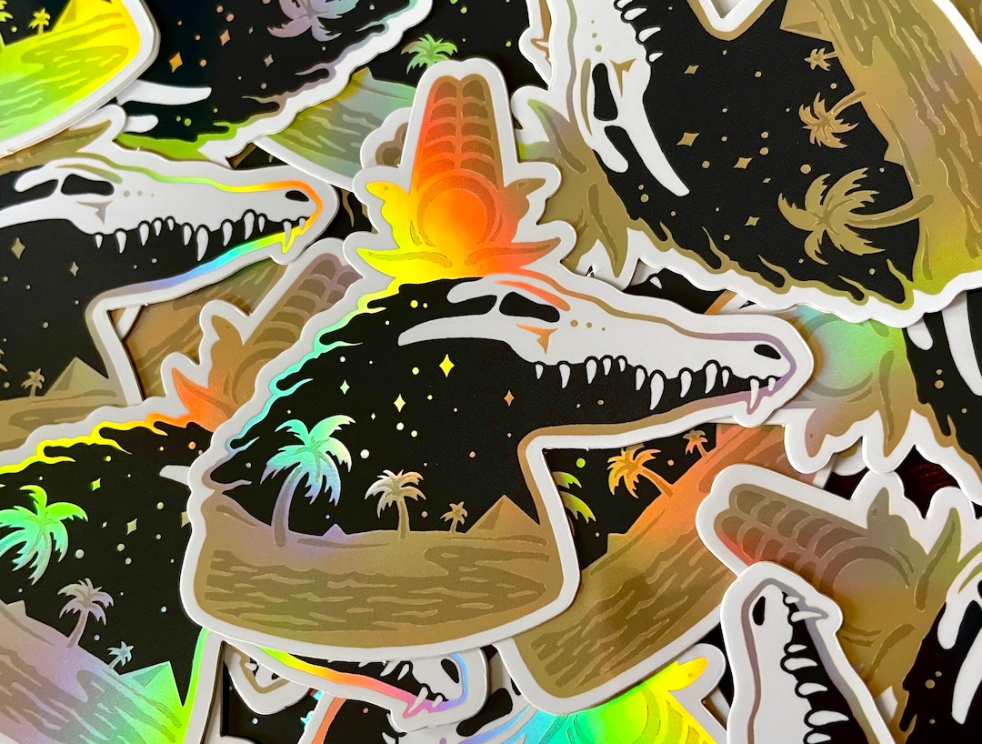 Sobek Holographic Sticker - Cosmic Pantheon Egypt, Egyptian Gods ...