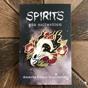 Hawk Skull Enamel Pin - "astra", Hawk Pin, Falcon Enamel Pin, Spooky ...