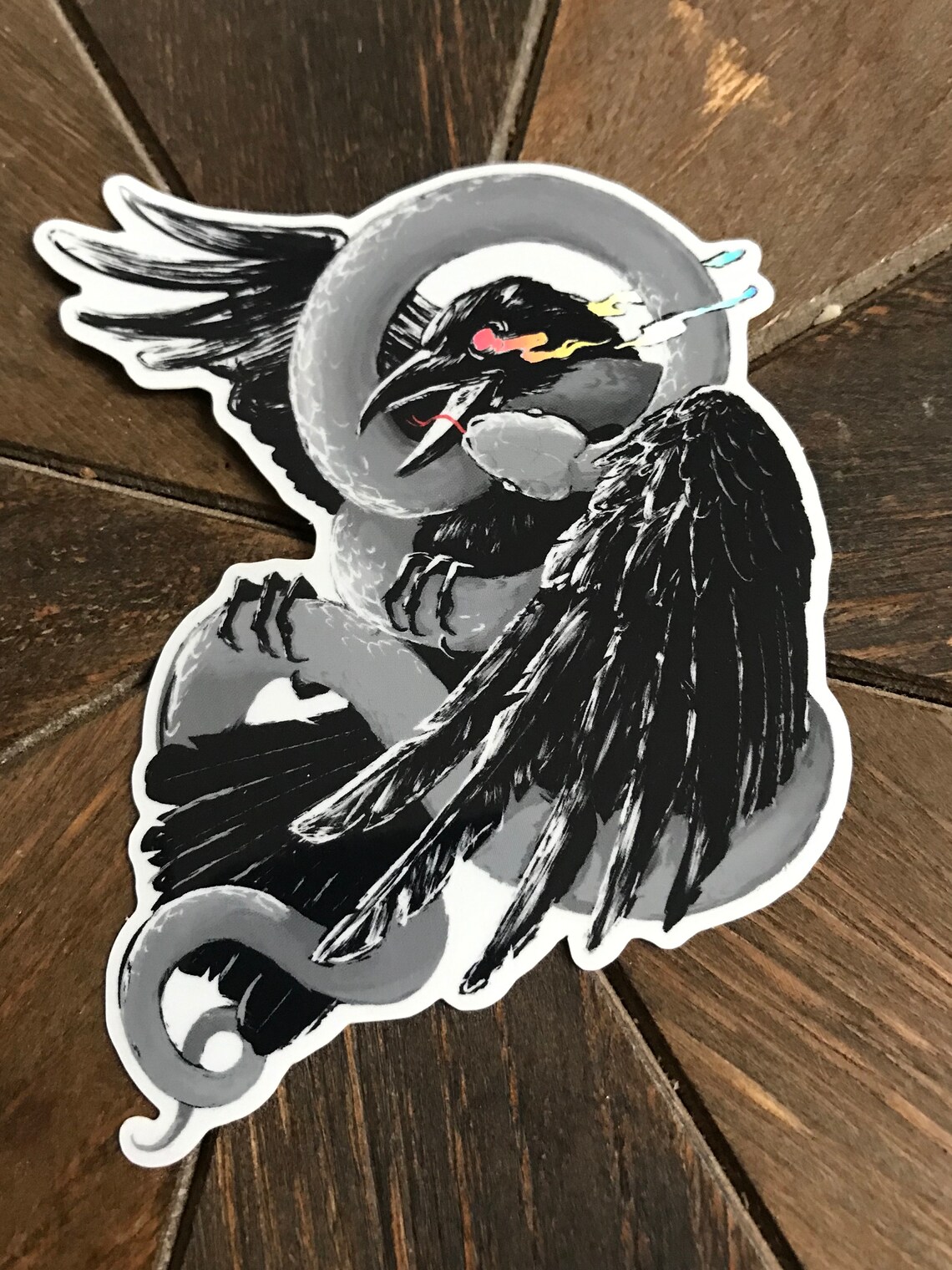 Raven Holographic Sticker - Raven Sticker, Crow Sticker, Raven ...
