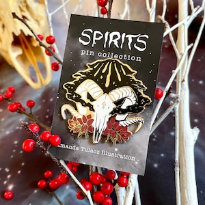 Ram Skull Enamel Pin - “ Imbris” Skull Pin, Ram Pin, Ram Enamel Pin ...