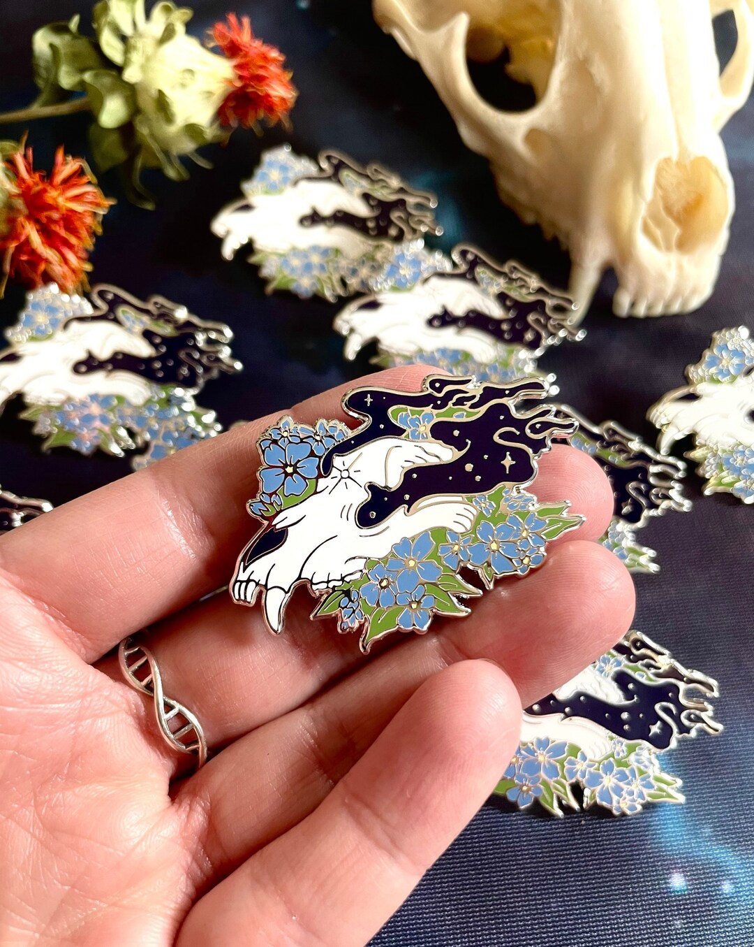 Bear Skull Enamel Pin: Polaris Pin, Bear Pin, Bear Enamel Pin, Spooky ...