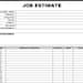 Minimal Design Job Estimate Template Digital Download, Editable Job ...