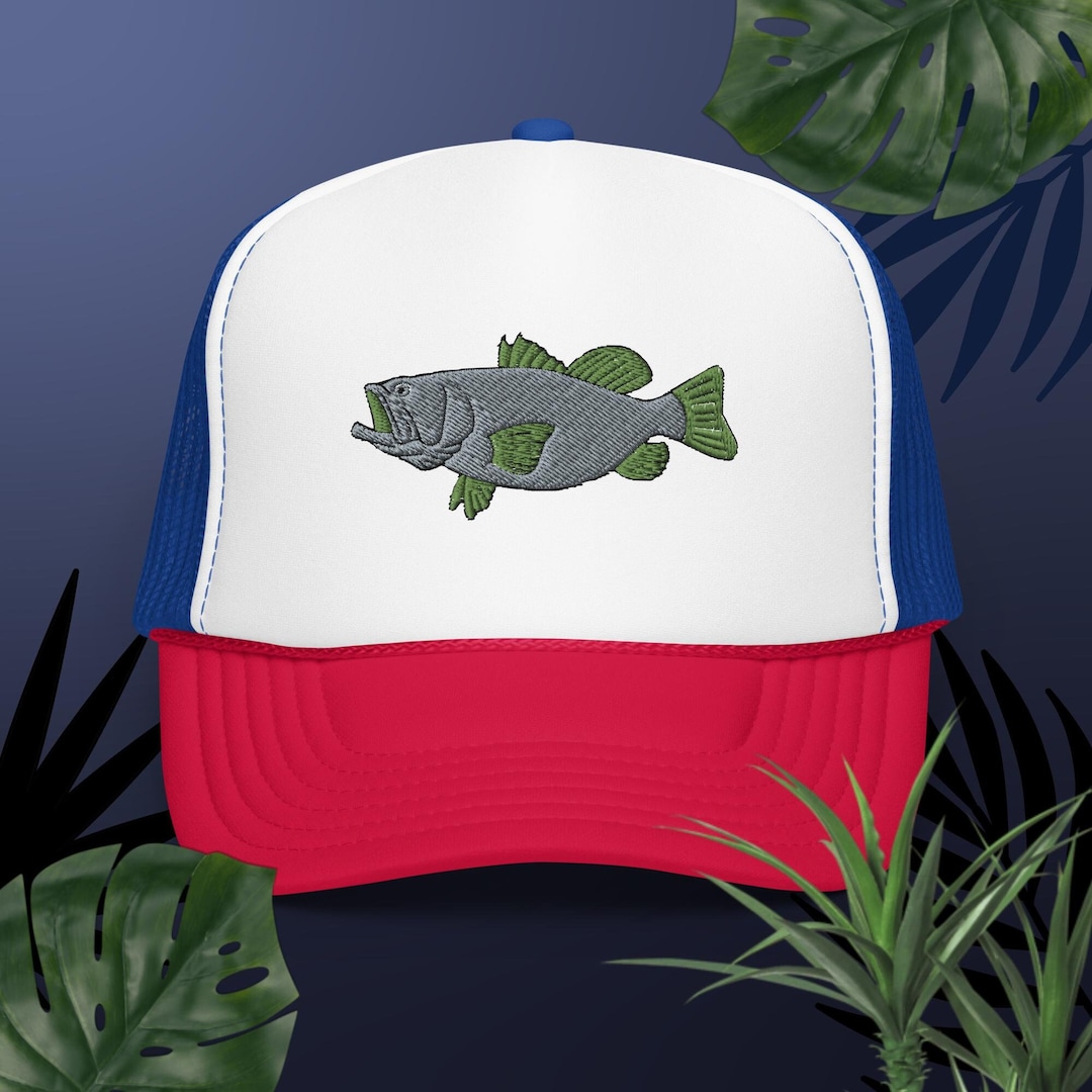 Bass Fishing Foam Trucker Hat, Largemouth Bass Trucker Hat, Bass ...