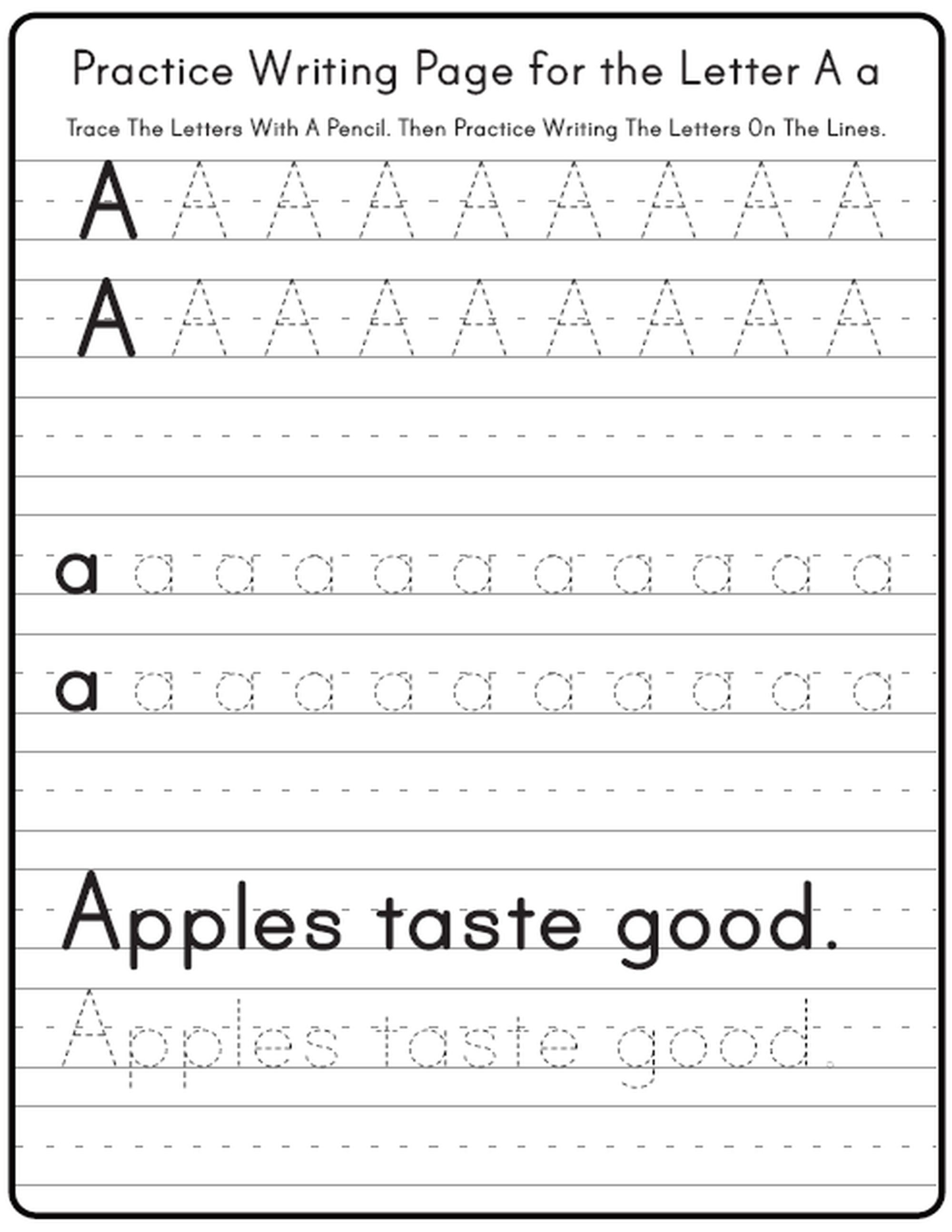 Printable Handwriting Worksheets, Alphabet Writing Activity Book ...