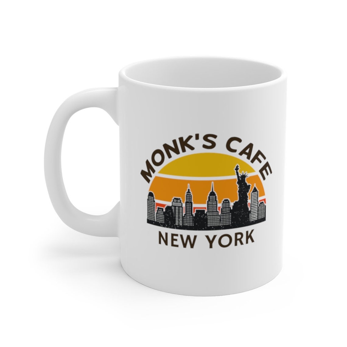 Monk's Cafe Mug Funny Seinfeld Coffee Mug Seinfeld - Etsy