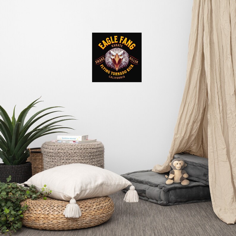 Cobra Kai Eagle Fang Dojo Poster, Miyagi Do Dojo, Retro 80s and 90s ...